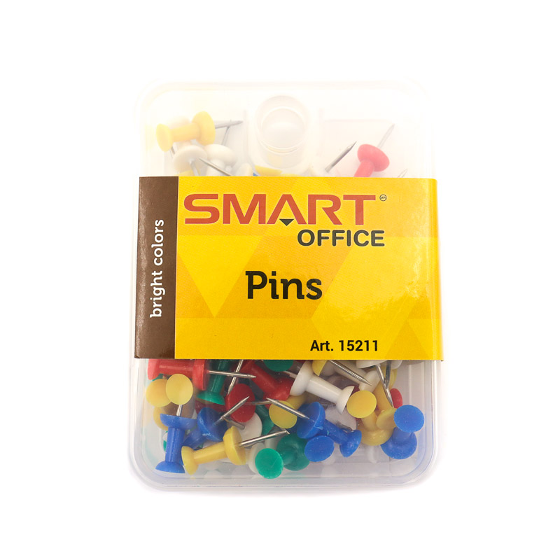 Pins Pines Cabeza Plastico Colores 100pzas Para Corcho