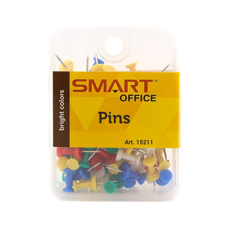 Pins Pines Cabeza Plastico Colores 100pzas Para Corcho