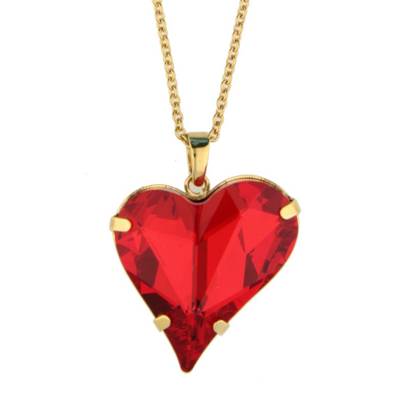 Collar para Mujer con Cristal Fino Europeo en forma de Corazón Chueco ...