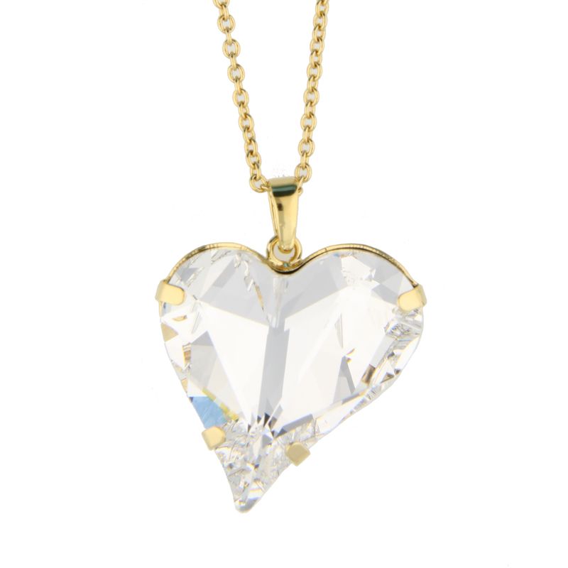 Collar para Mujer con Cristal Fino Europeo en forma de Corazón Chueco ...