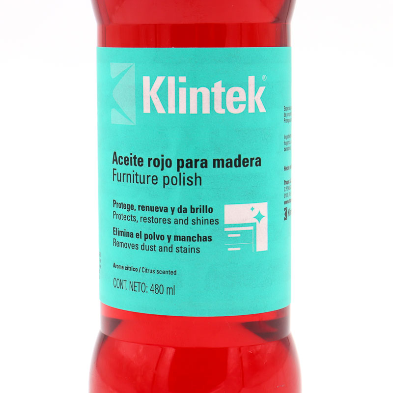 Aceite Rojo Para Madera Klintek 480ml