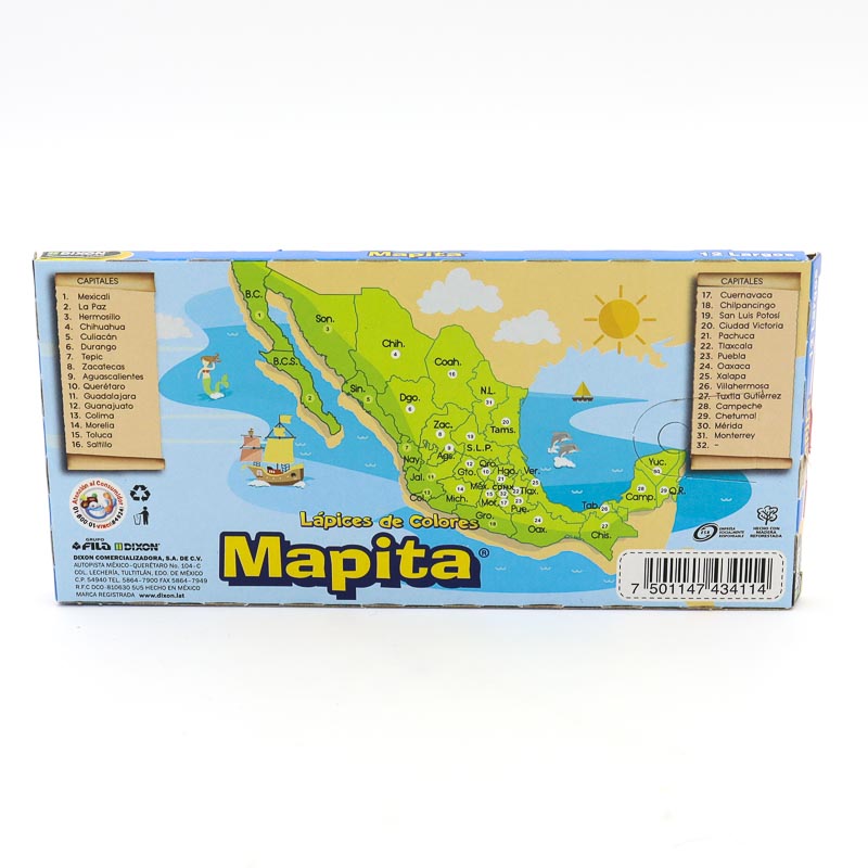 Lapices De Colores Mapita Redondo 12 Pzas