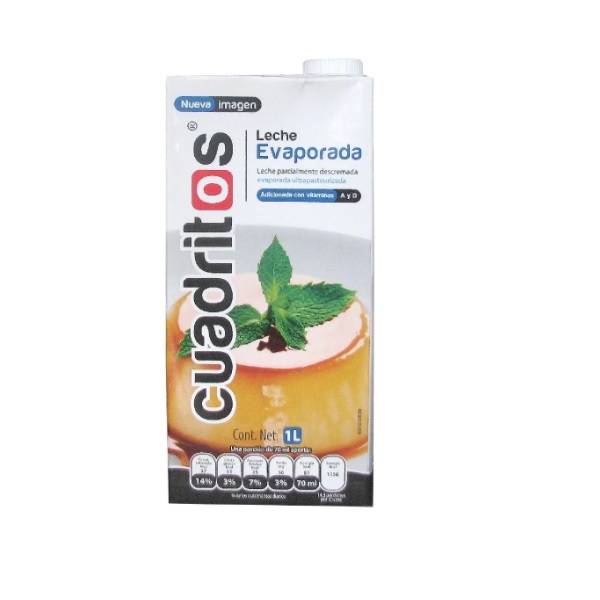 Leche Evaporada Cuadritos 1 Lt
