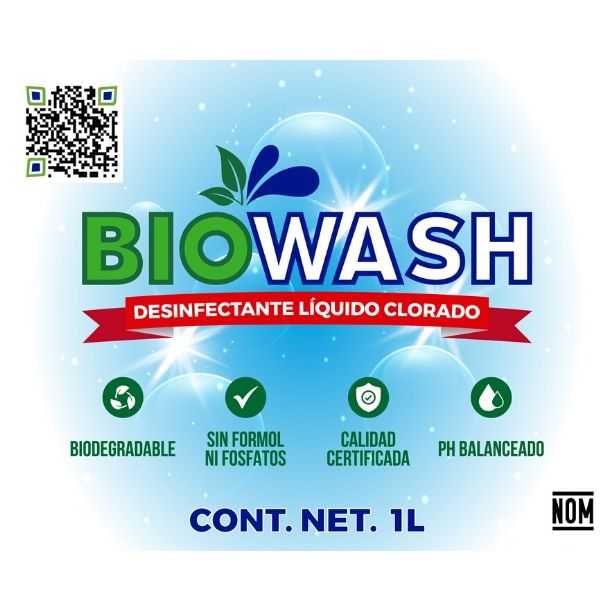 Desinfectante Antibacterial Líquido Biodegradable 5 Lt. Marca BIOWASH