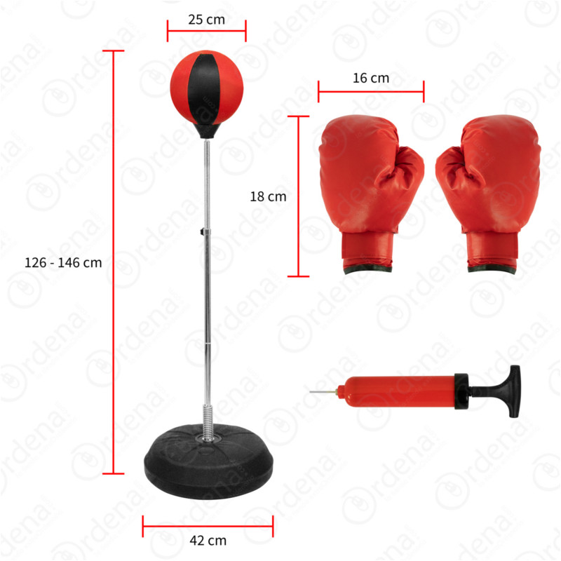 Pera Loca Boxeo con Base Altura Ajustable Entrenamiento Box