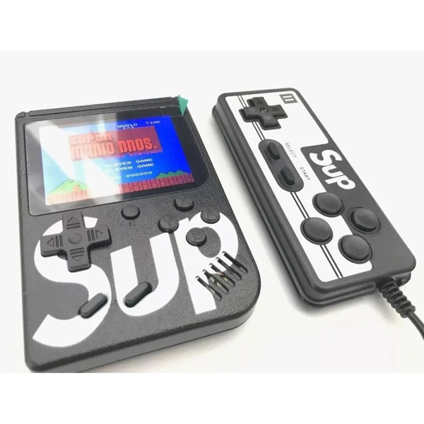GAME BOX SUP MINI CONSOLA 400 JUEGOS RECARGABLE + CONTROL NEGRO