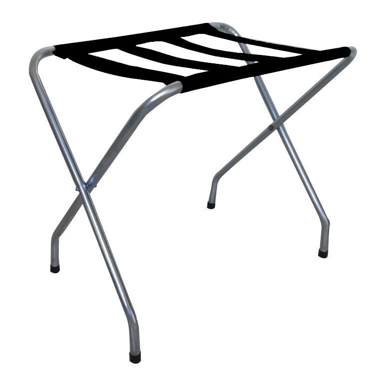 Portamaletas Metal, Rack Maletero, Tijera Hotelera Negro BRANT