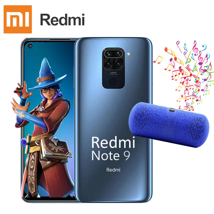 Celular Redmi NOTE 9 -128GB/4GB - Gris - Dual Sim + Bocina bluetooth