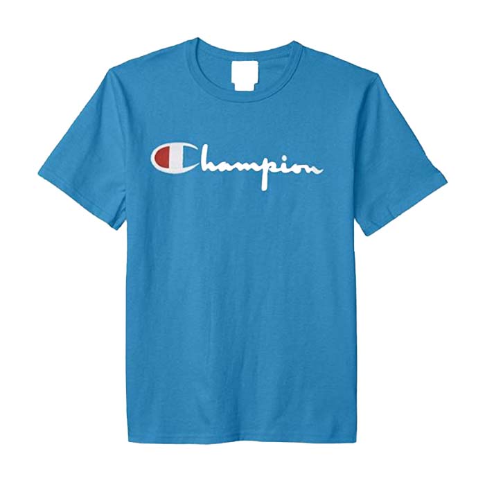 Playera CHAMPION Hombre LOGO Azul