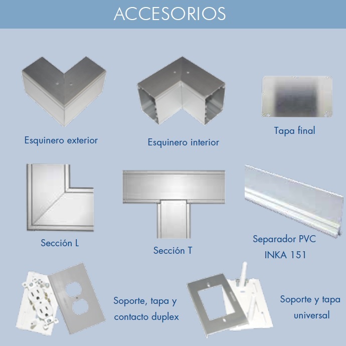 CANALETA INKA 151 DE ALUMINIO EN 3 MTS MARCA THORSMAN 8401-81300