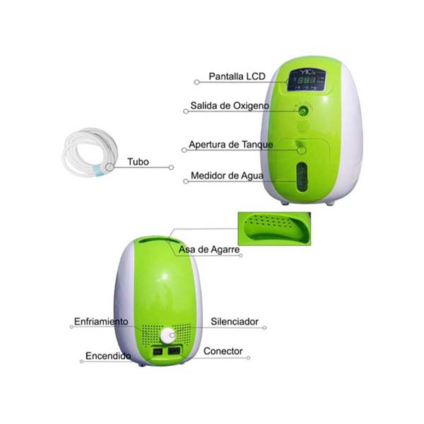 Concentrador de Oxígeno Compacto e Inteligente 5 litros por Minuto