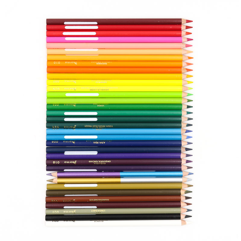 Lapices de colores norma redondos 36 pzas con metalicos