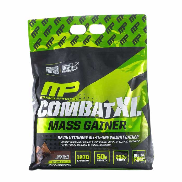 Ganador MusclePharm Combat XL Mass Gainer 12 Lbs 16 Serv. - Chocolate