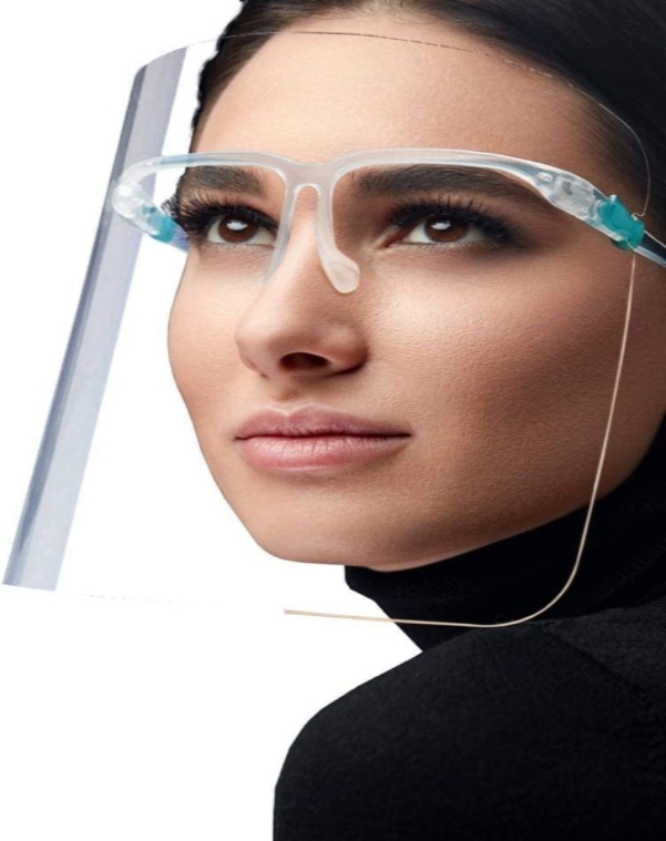 Careta Protector Facial Soporte Marco De Lentes 5 Piezas