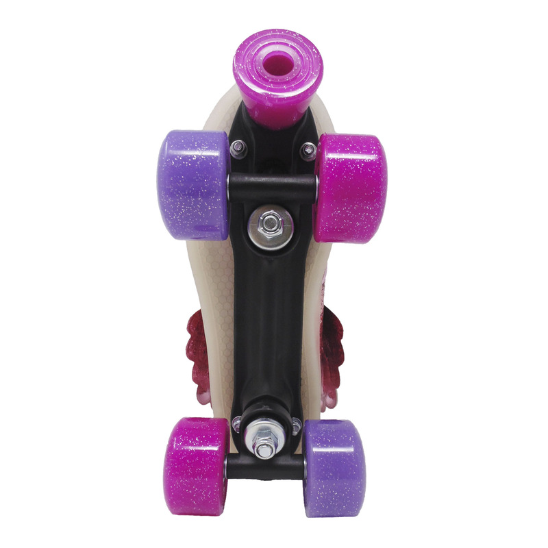 Patines 4 Ruedas Onix Para Niña De Alas 3d Rosa Con Luz Led