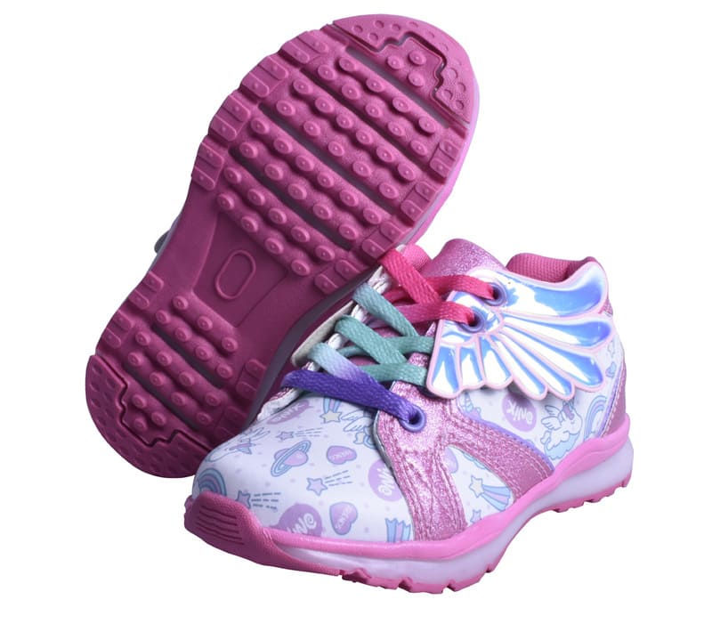 Tenis Para Niña Onix Color Rosa Con Alas De Unicornio 3d