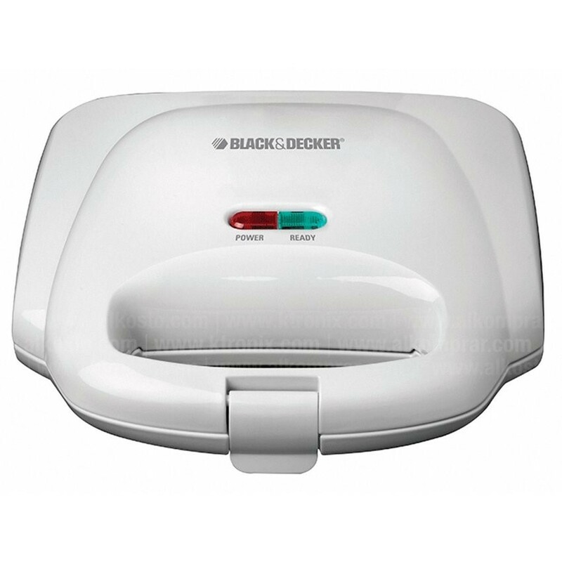 SANDWICHERA 2 SANDWICHES PLACAS ANTIADHERENTES BLANCA B&D SM1000W