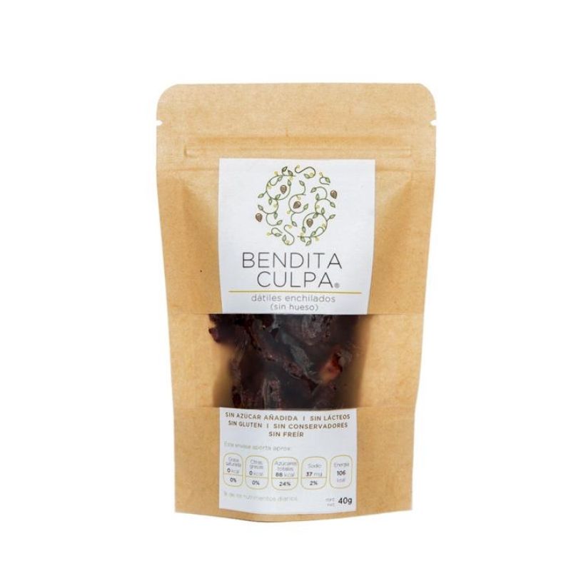 Bendita Culpa Dátiles Enchilados, 40gr. (5 piezas)