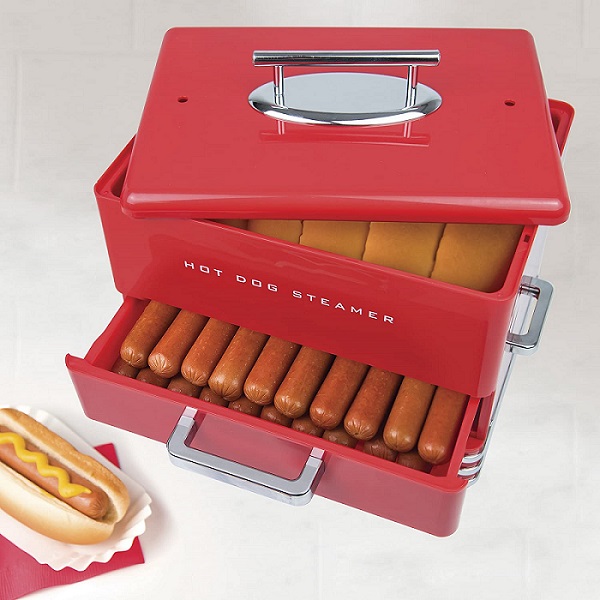 Máquina de Hot Dogs Nostalgia HDS248RD Edición Retro Rojo