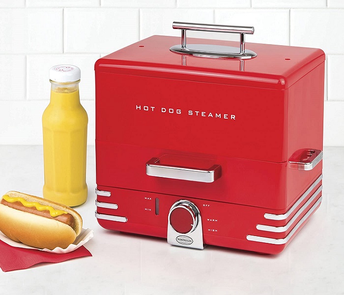 Máquina de Hot Dogs Nostalgia HDS248RD Edición Retro Rojo