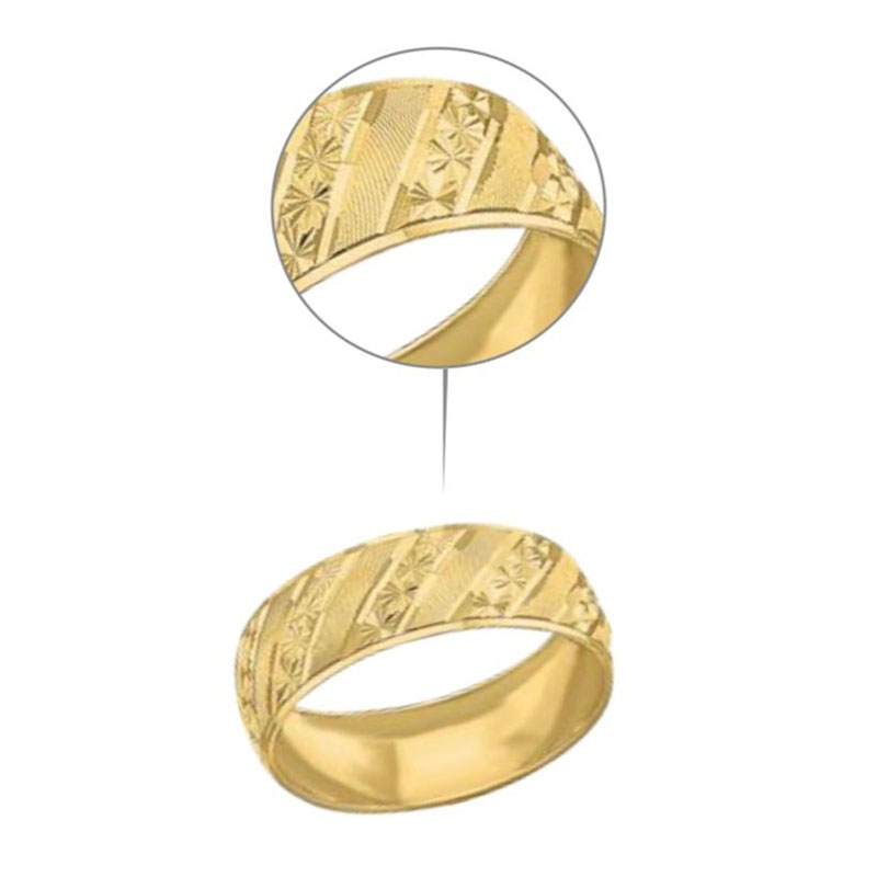 Argolla Matrimonio Diamantado Estrella Oro 10 K + Obsequio