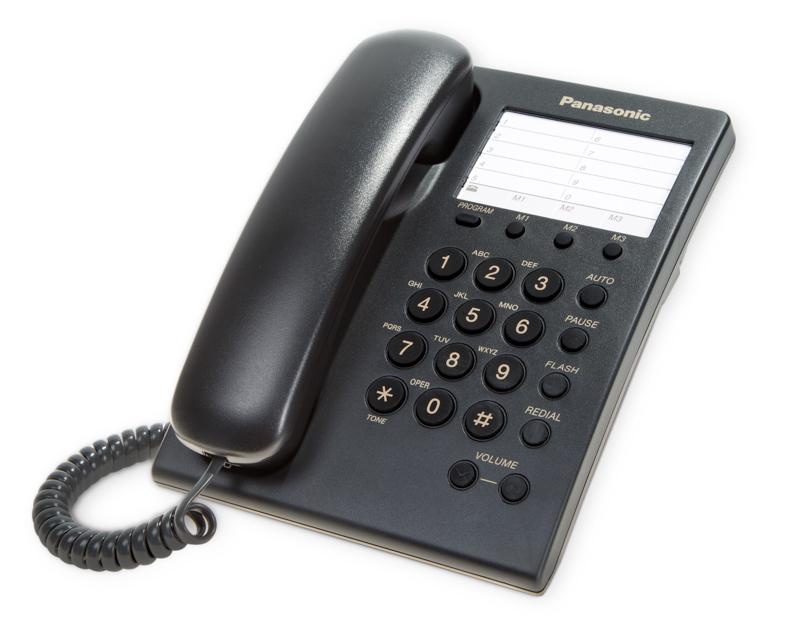 Panasonic Teléfono Básico KX-TS550, Alámbrico, Negro