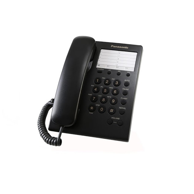Panasonic Teléfono Básico KX-TS550, Alámbrico, Negro