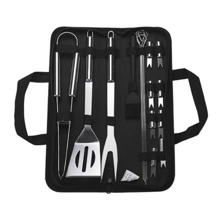 Kit Set Parrillero Accesorios Asador Utensilios Asar Carne