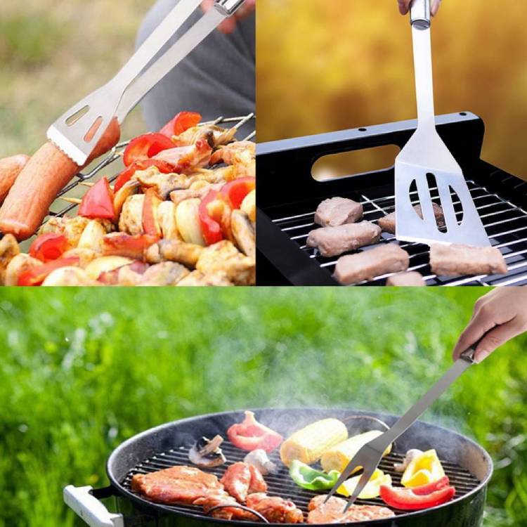 Kit Set Parrillero Accesorios Asador Utensilios Asar Carne