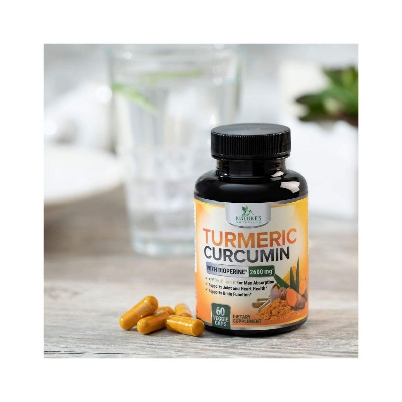 Curmina de Cúrcuma con Bioperina 2600mg 60caps Nature's Nutrition
