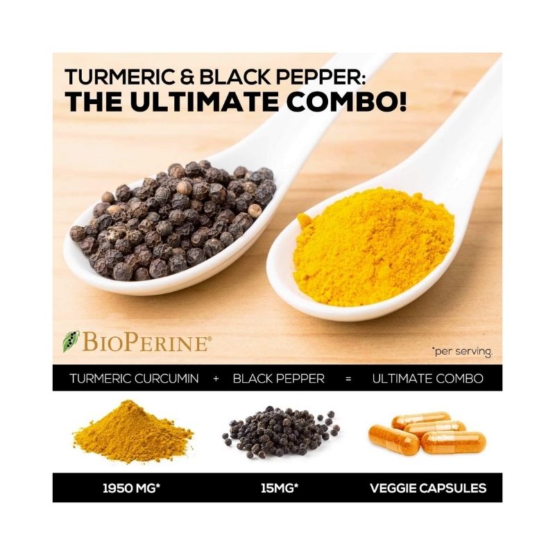 Curmina de Cúrcuma con Bioperina 2600mg 60caps Nature's Nutrition