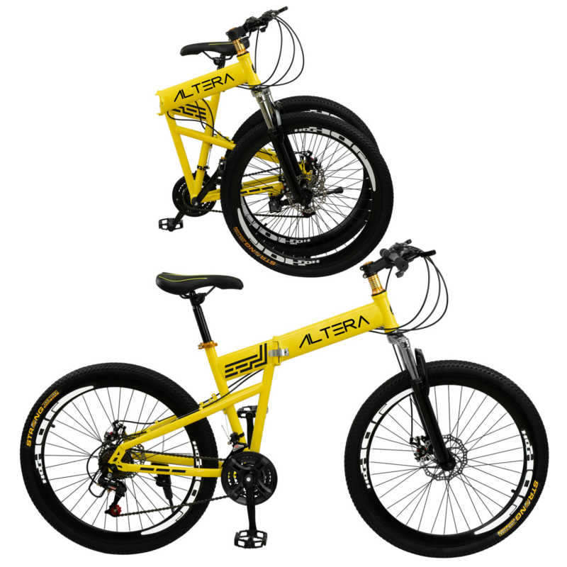 Bicicleta Plegable de Montaña Suspension Delantera Rodada 26