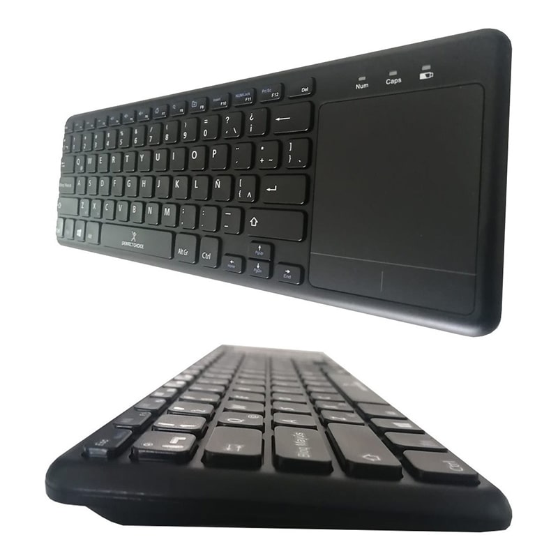 Teclado Inalámbrico Con Touch Pad Perfect Choice Negro