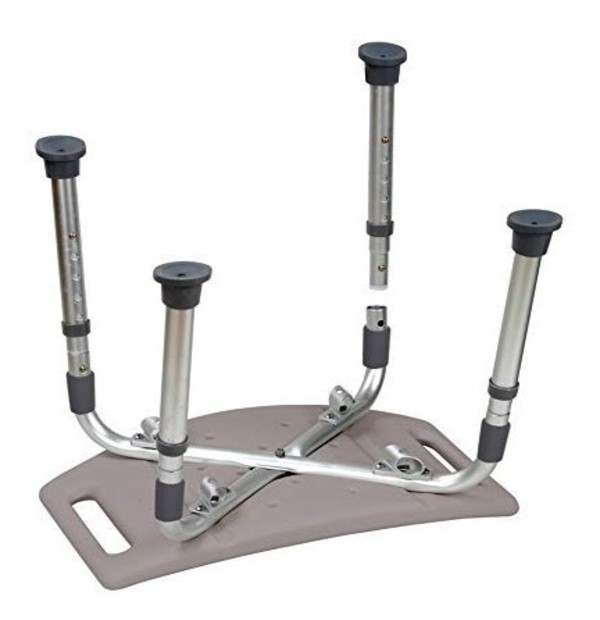 Silla Ducha Baño Respaldo Aluminio Altura Ajustable Drive 12202KD
