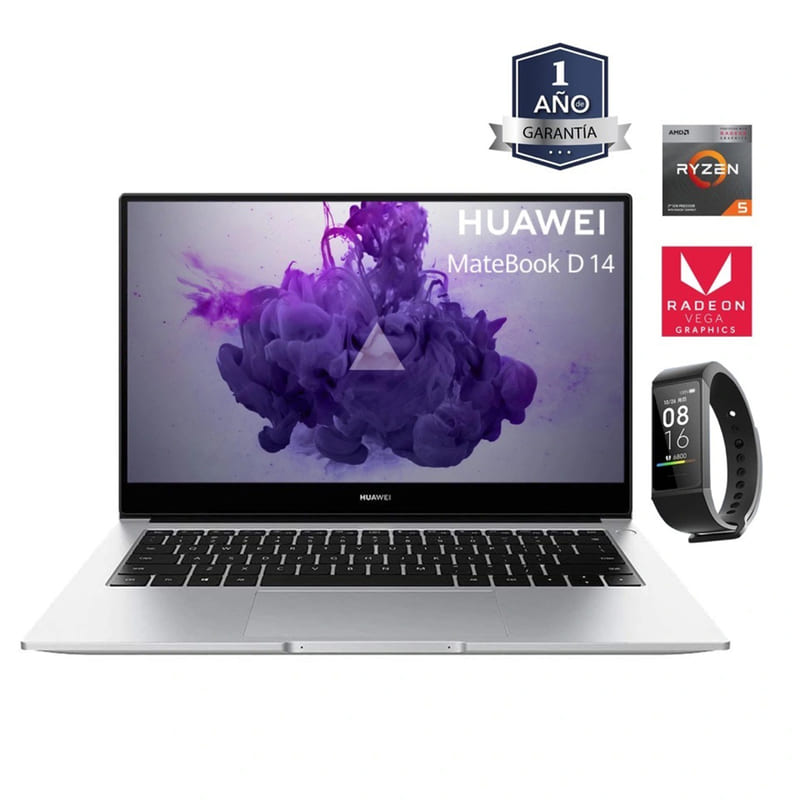 LAPTOP HUAWEI MATEBOOK D14 RYZEN 5 3500U 8GB SSD 512GB VEGA 8 / 1 AÑO DE GARANTIA + XIAOMI MI ...
