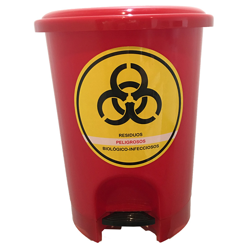 BOTE CON PEDAL PARA DESECHOS RPBI, 21 LTS.