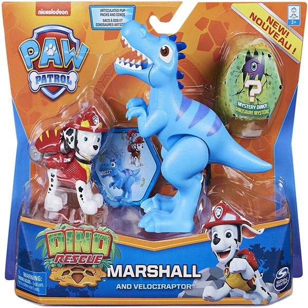 Paw Patrol Dino Rescue Marshall and Velociraptor Spin Master