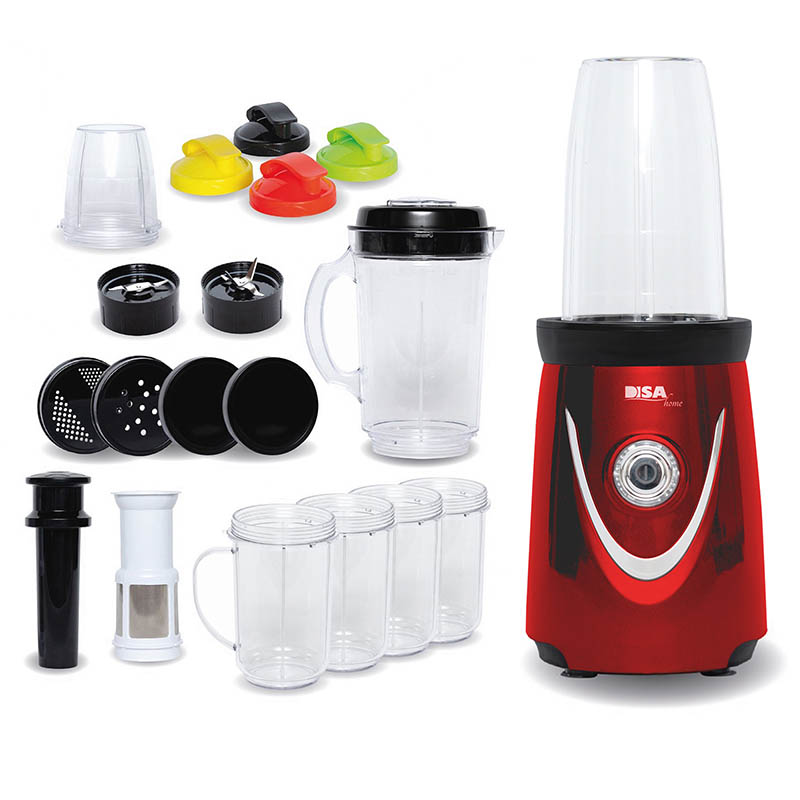 Procesador y Extractor Multiblender Disa 21 Piezas Rojo