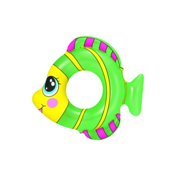 Salvavidas Verde Inflable Infantil Diseño de Pez