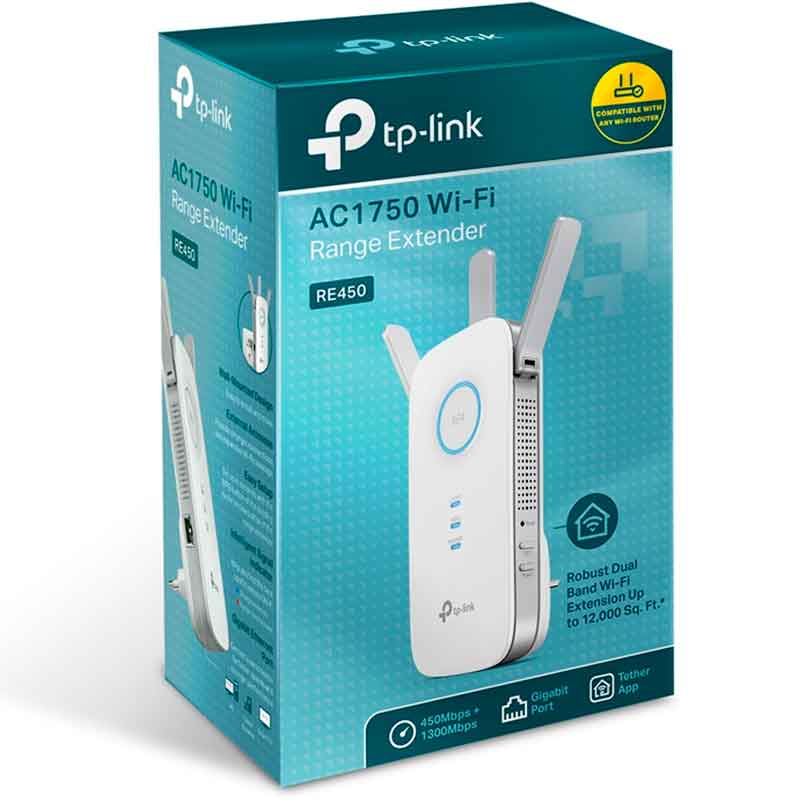 Repetidor Wifi TP-LINK RE450 AC1750 Dual Band rompemuros 1300Mbps