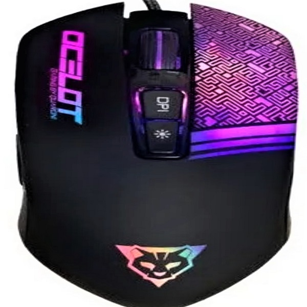 MOUSE OCELOT/ GAMER / ALAMBRICO / USB / RGB / DPI CONFIGURABLES HASTA ...