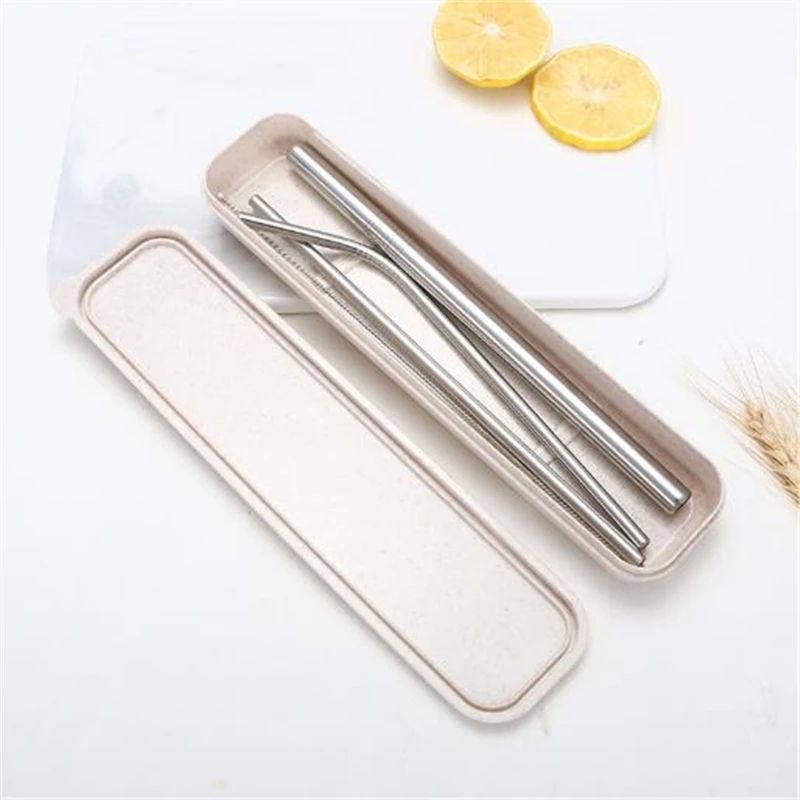 Kit Popotes Acero Inoxidable con Estuche y Cepillo, LBP, 5 piezas ...