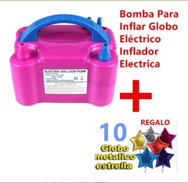 Bomba Eléctrica Para Inflar Globos + Regalo 10 Globos Update