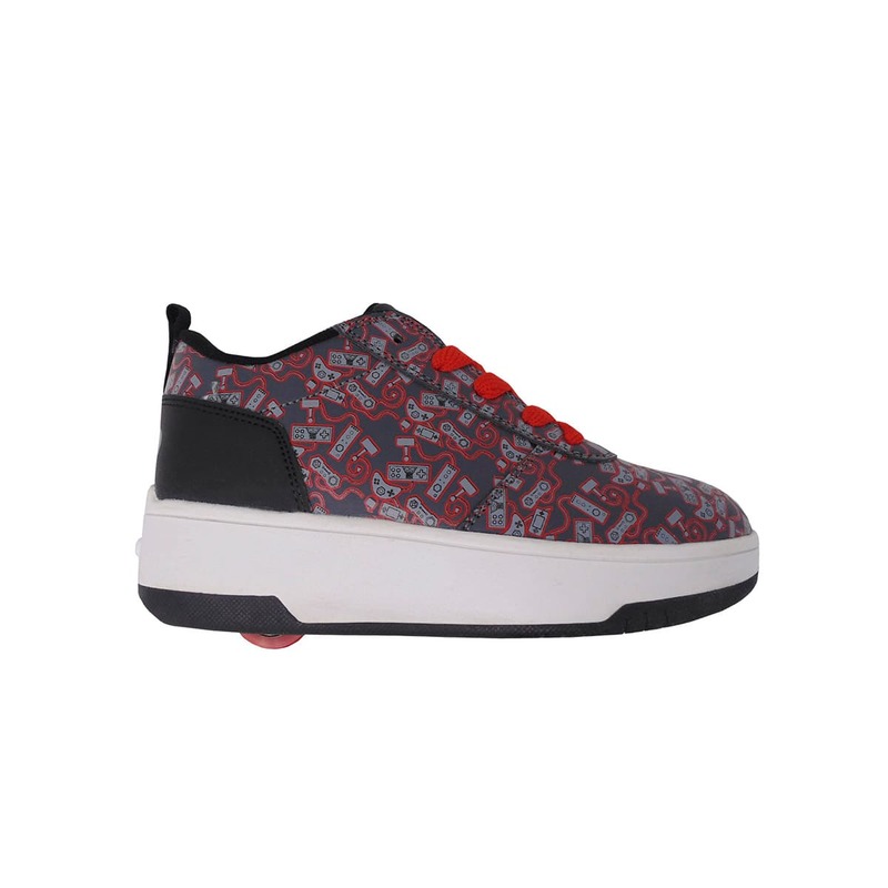 Tenis Patin Pop By Heelys Para Niño Negras Con Detalles Rojo