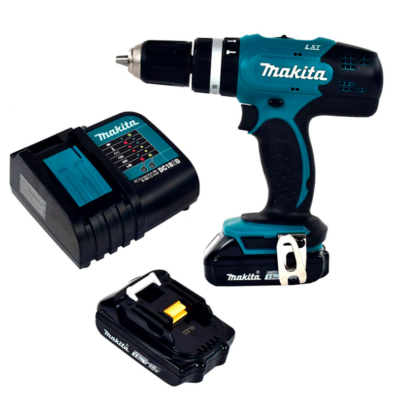 Taladro Rotomartillo Inalámbrico Makita DHP453SYE 18V + Cargador Y Ba