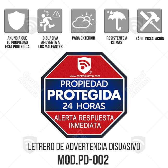 Kit 2 Letreros Advertencia Casa Seguridad 2 Calca Stickers Tipo Placa