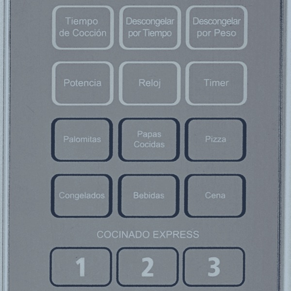 Horno de Microondas Midea 1.1 Pies Cubicos 31 Litros Silver Espejo