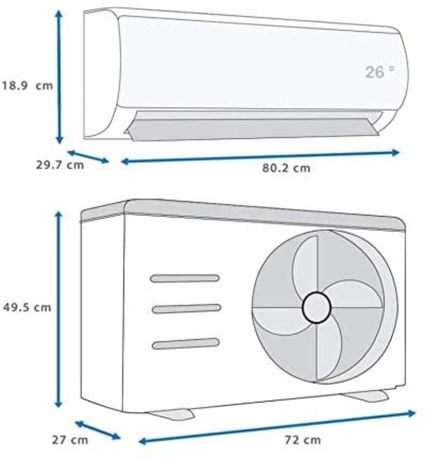 MiniSplit Midea MAS12C2ASP Aire Acondicionado 1Tonelada 220V Solo Frio