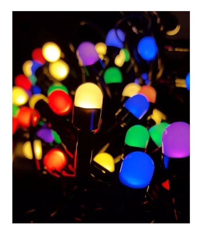 Serie Luz Navideña 100 Leds Colores Magica Tipo Perla,Multicolor