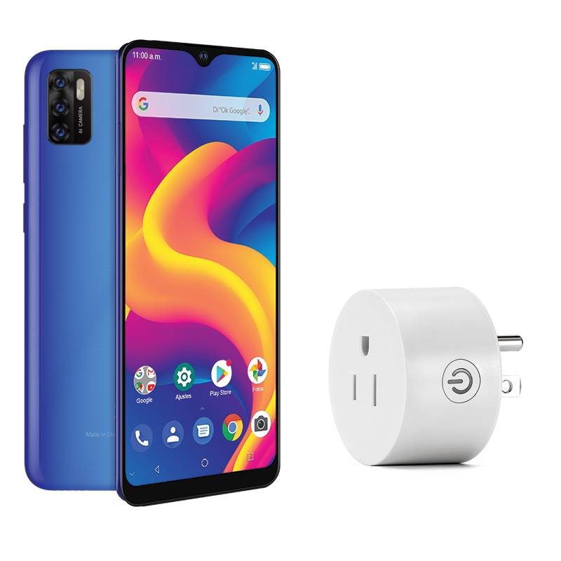 Celular ZTE LTE A7020 BLADE A7S Color AZUL Telcel y LLÉVATE UN CONT